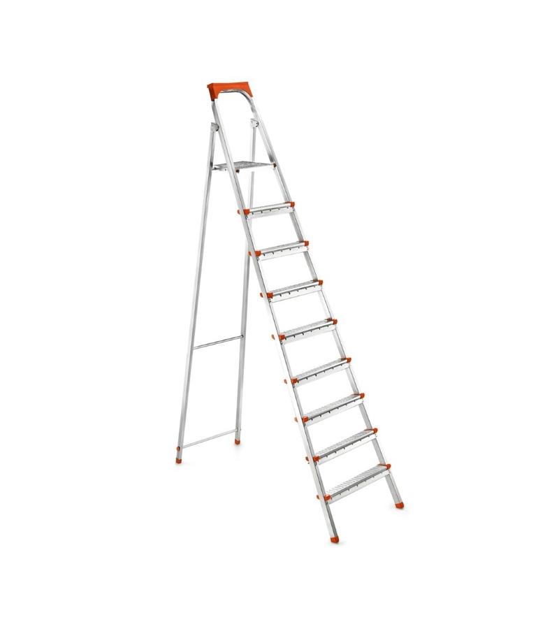 მეტალის დასაკეცი კიბე LEADDER 8+1 52870 - LILOSHOP.GE
